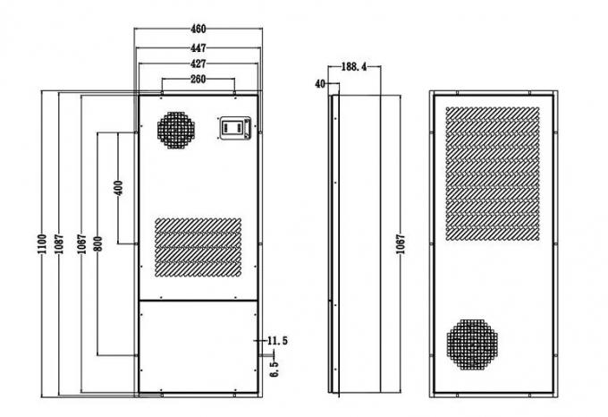 IP55 Industrial Cabinet Air Conditioner , Electrical Panel Air Conditioner